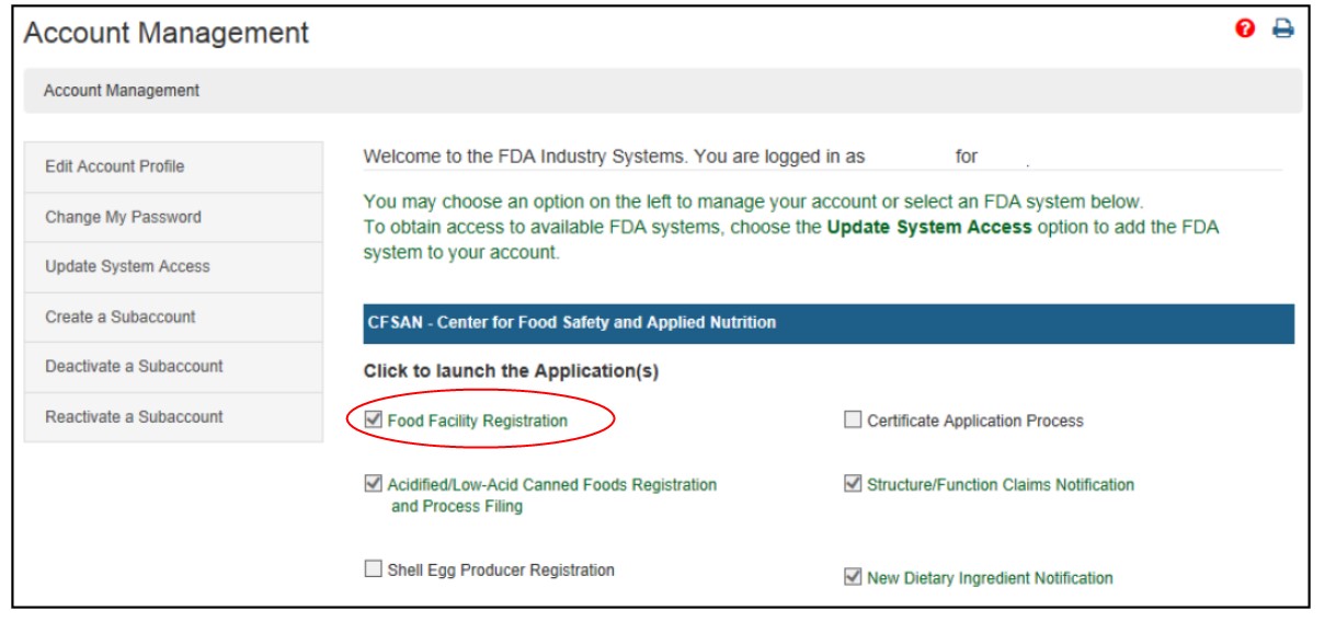 Registration of Food Facility in the U.S. | ChemLinked